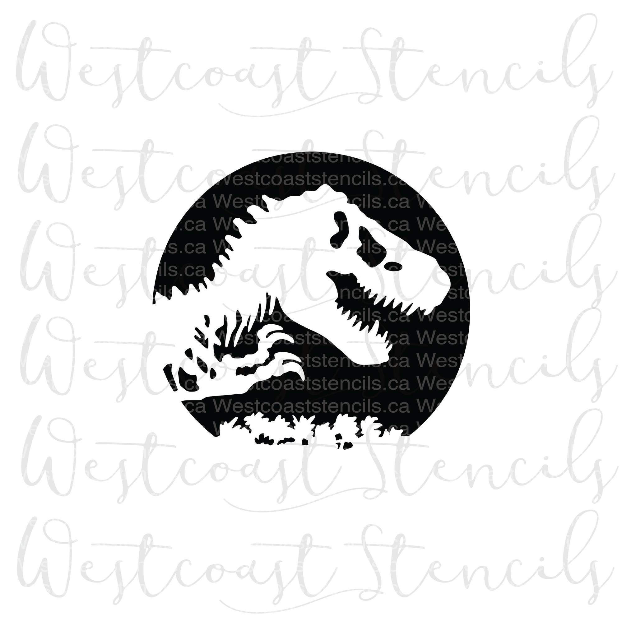 T Rex Face Stencil