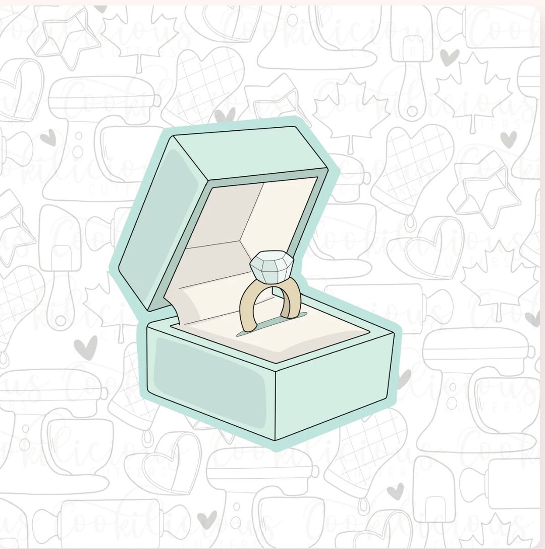 NEW! Ring Box Cookie Cutter by Peaches and Dream, Ring Cookie Cutter ...