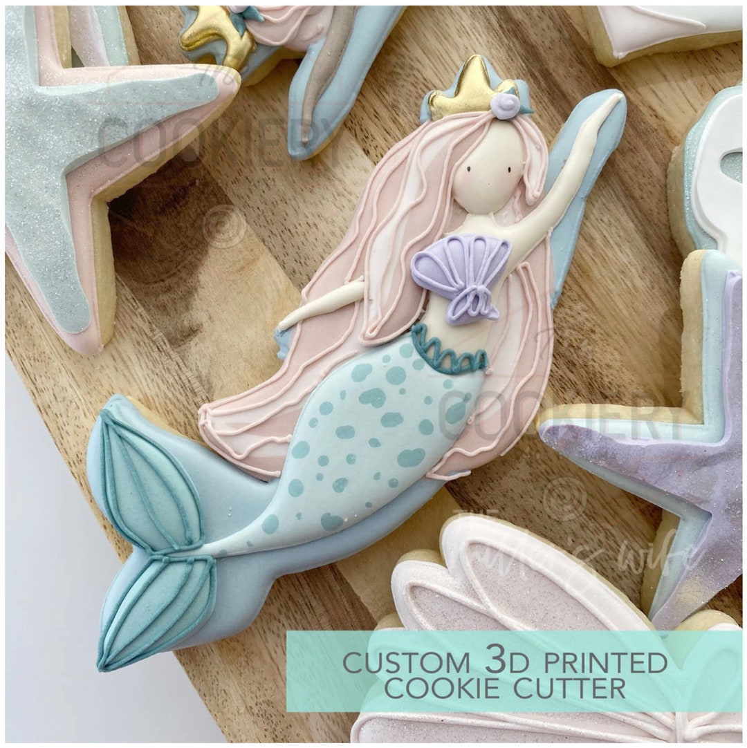 FAS SHIPPING Mermaid Cookie Cutter, Cookie Cutter, Mermaid Cutter ...