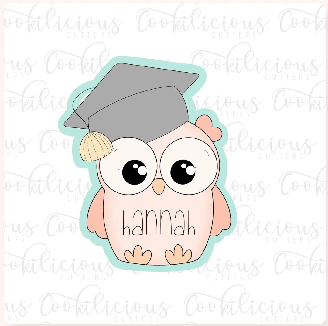 NEW! Cute Grad Owl Cookie Cutter by Peaches and Dream, Graduation ...