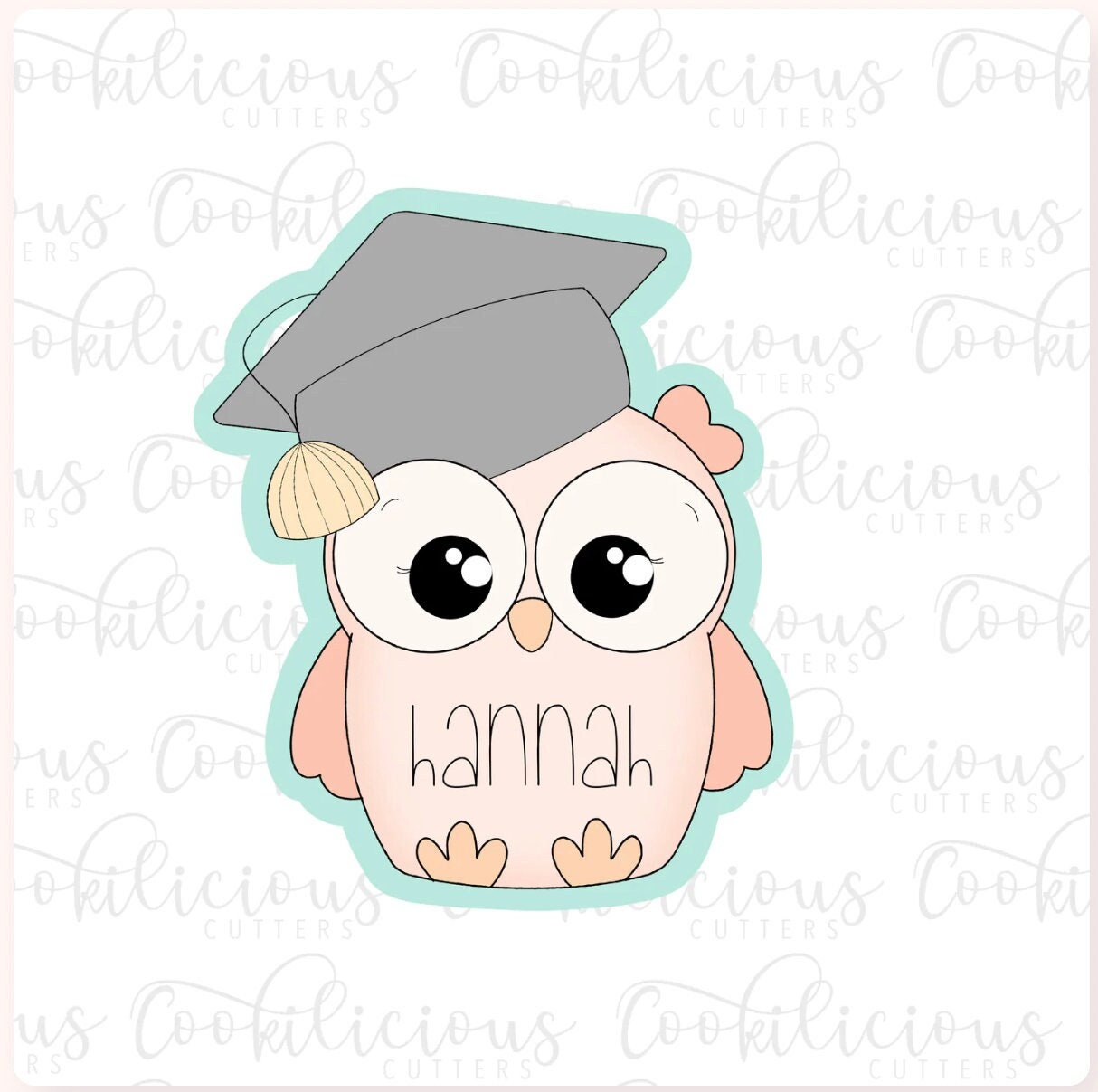 NEW Cute Grad Owl Cookie Cutter by Peaches and Dream, Graduation Cookie ...