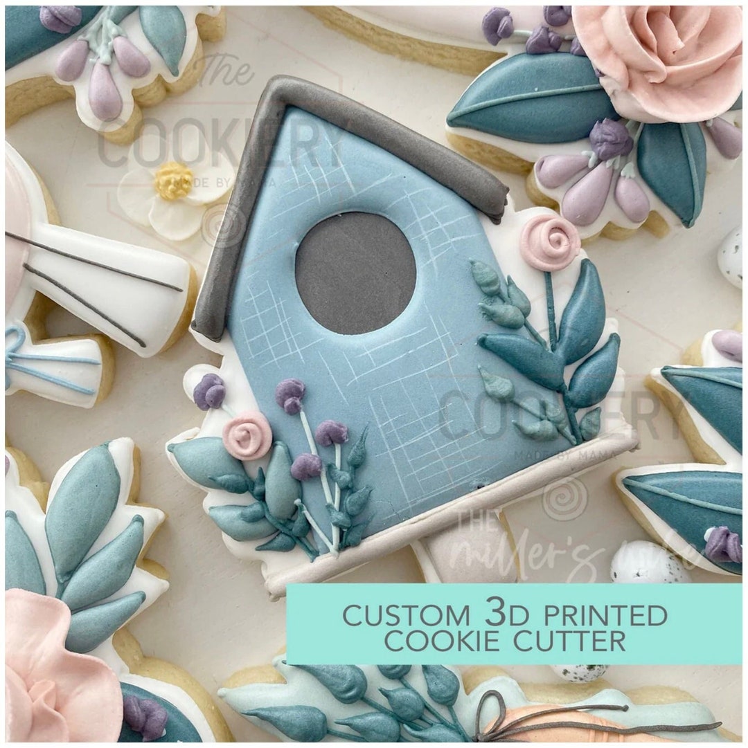 FAST SHIPPING!!! Floral Bird House Cookie Cutter, Bird House Cookie ...