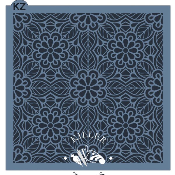 Flower Background Stencil - Etsy