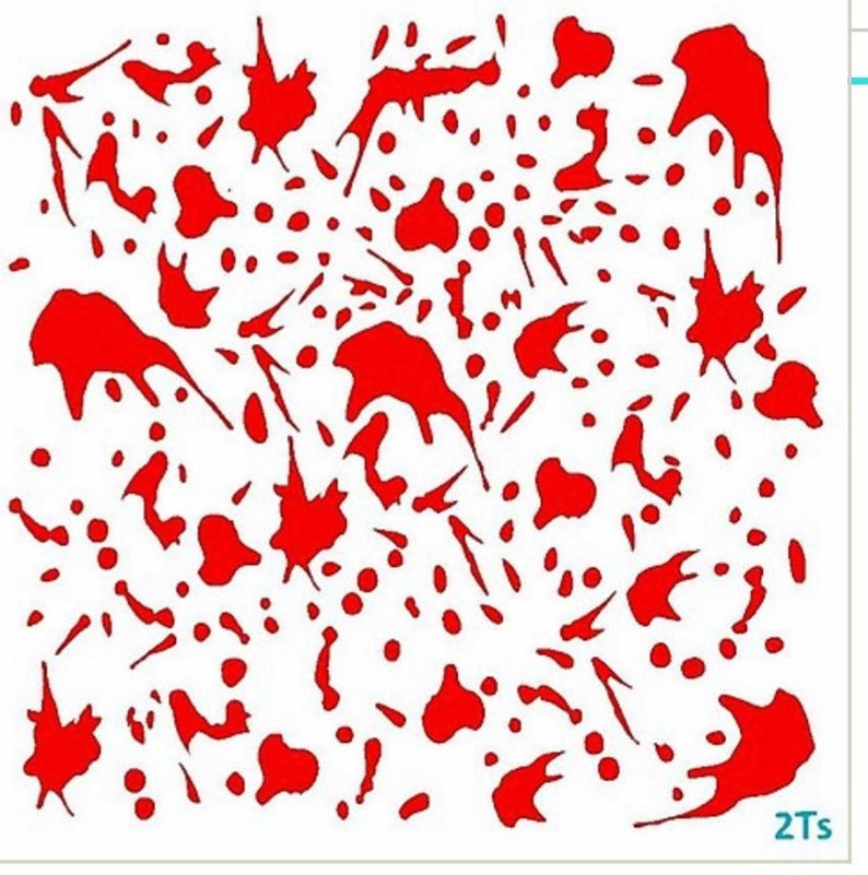 Fast Shipping Blood Splatter Stencil Halloween Cookie - Etsy