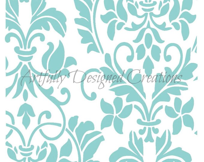 Damask 105 Stencil - Etsy