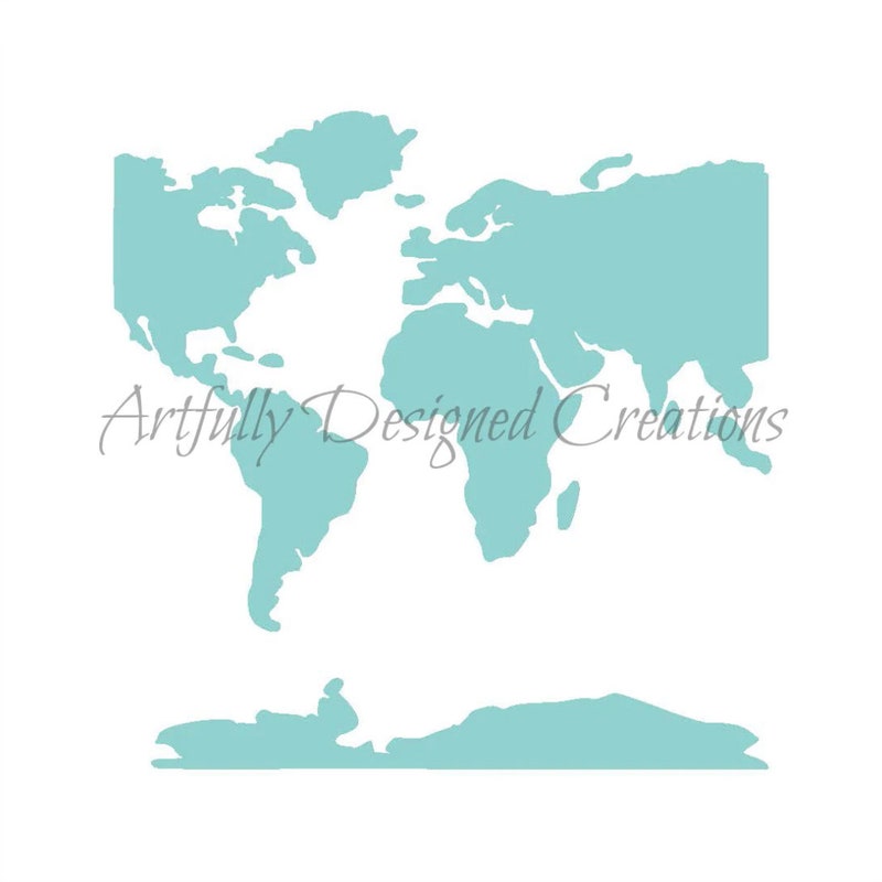 World Map Stencil - Etsy