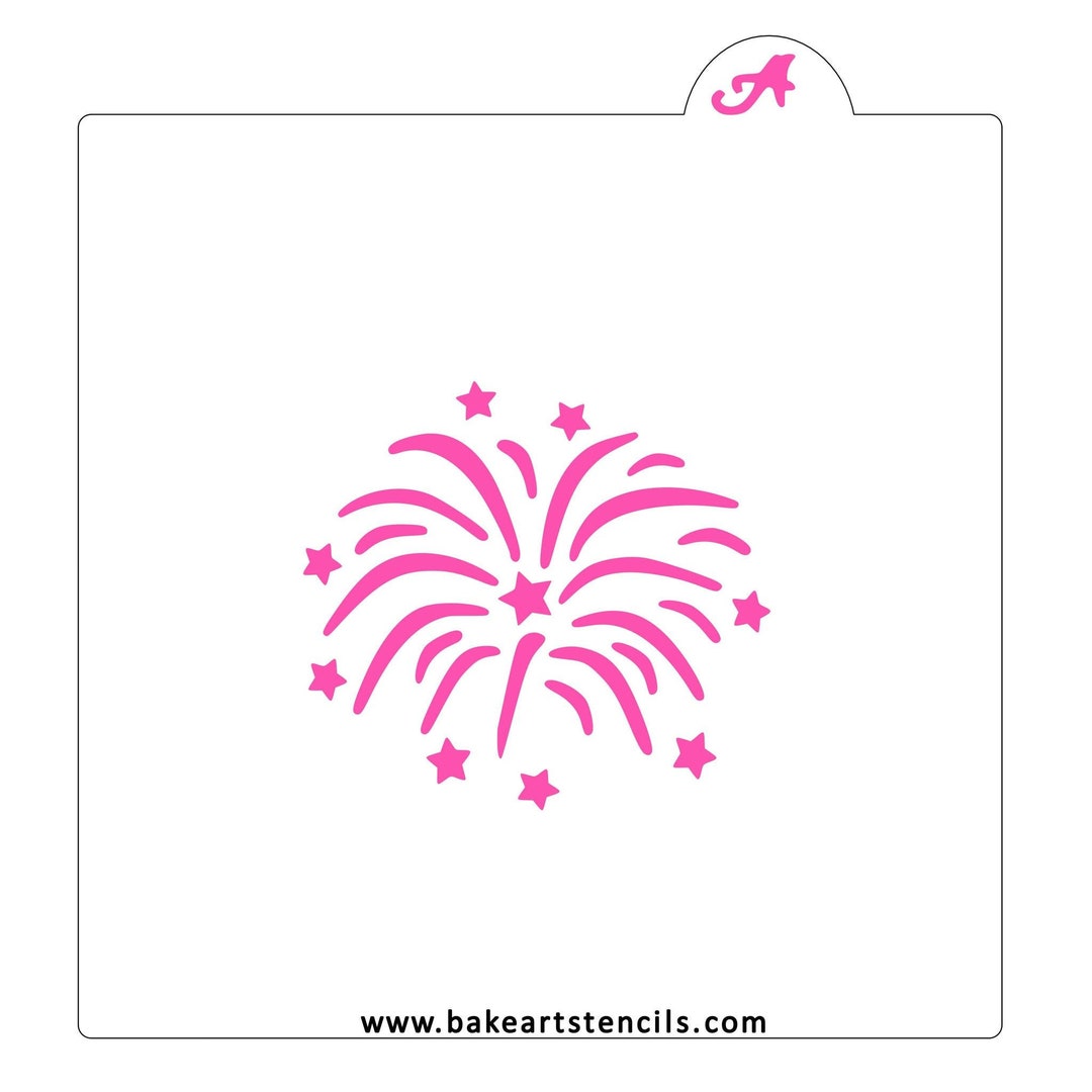 FAST SHIPPING Fireworks Stencil, Fireworks Cookie Stencil, Fireworks ...