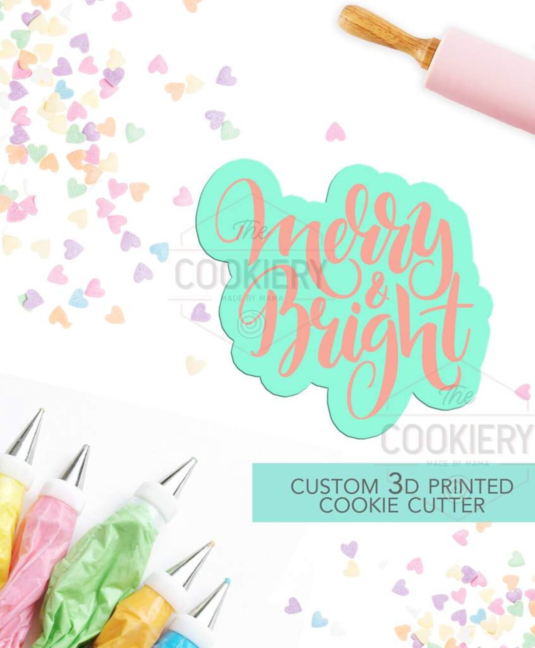 FAST SHIPPING!! Merry and Bright Cookie Cutter and Stencil Set ...