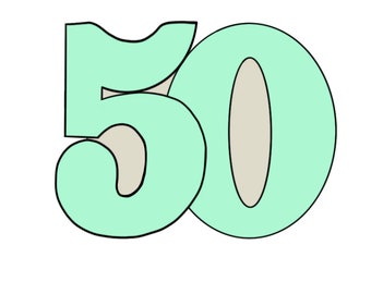 Number 50 Stencil