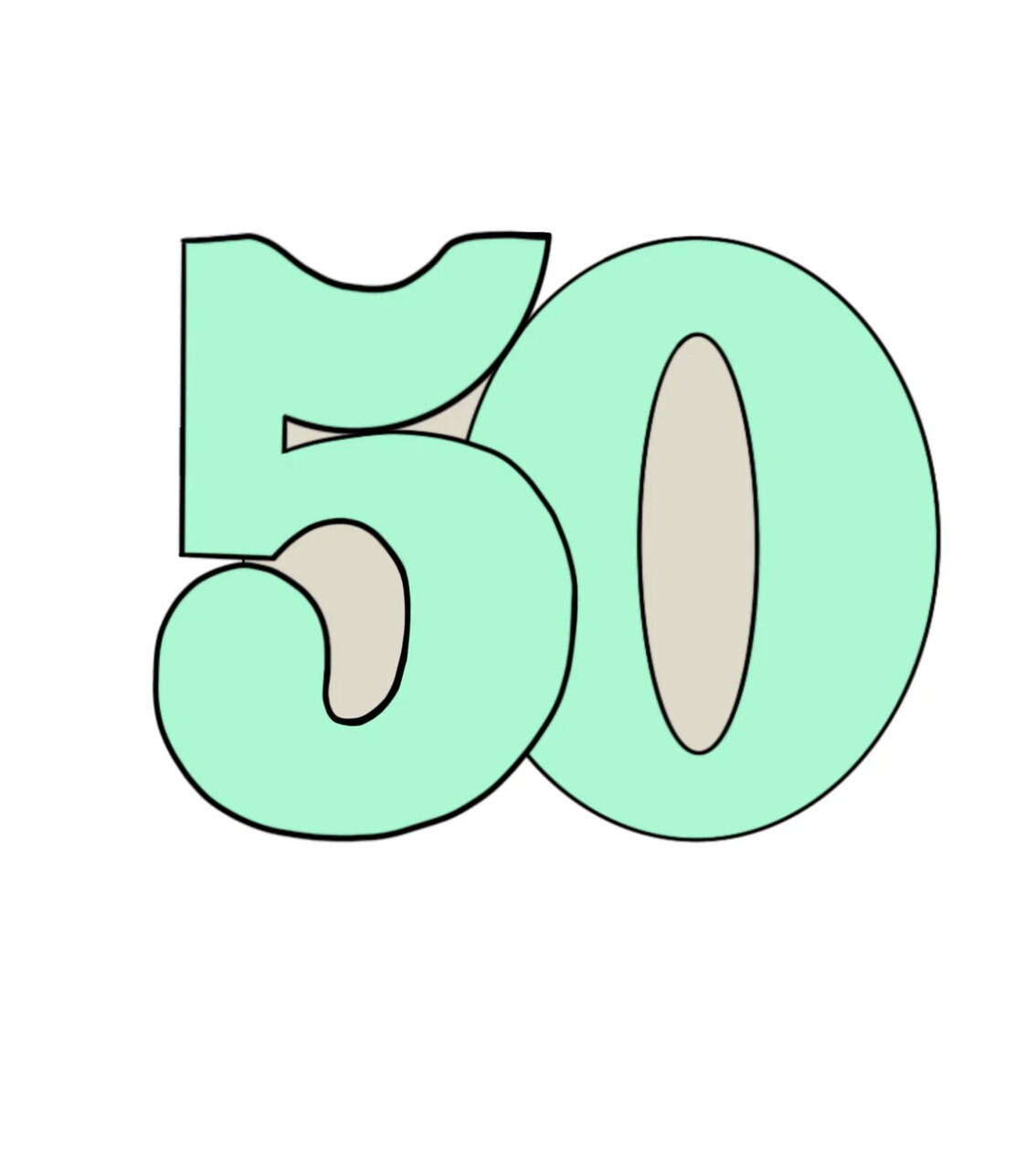 Printable Number 50