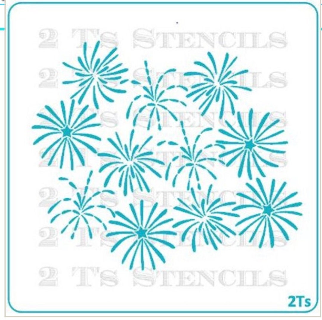 FAST Shipping!!! Fireworks Stencil, Fireworks Cookie Stencil, Fire ...
