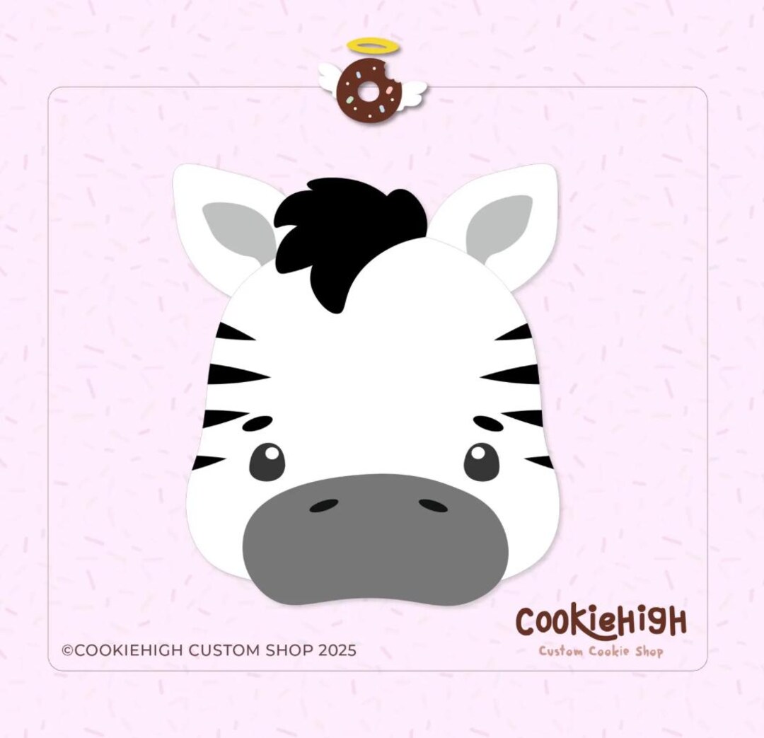 Zebra Cookie Cutter by Cookie High, Safari Animal Cookie Cutter, Zebra ...