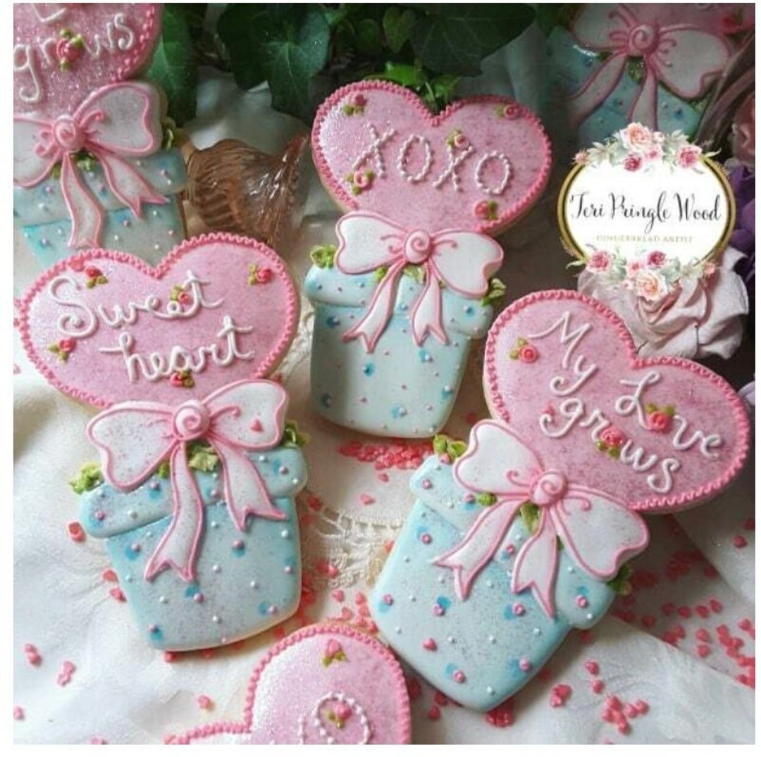 Fast Shipping Teri Pringle Wood Heart Plant 01 Cookie Cutter, Heart ...