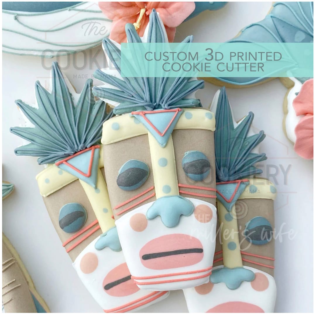 FAST SHIPPING Tiki Mask Cookie Cutter Tiki Cookie Cutter - Etsy