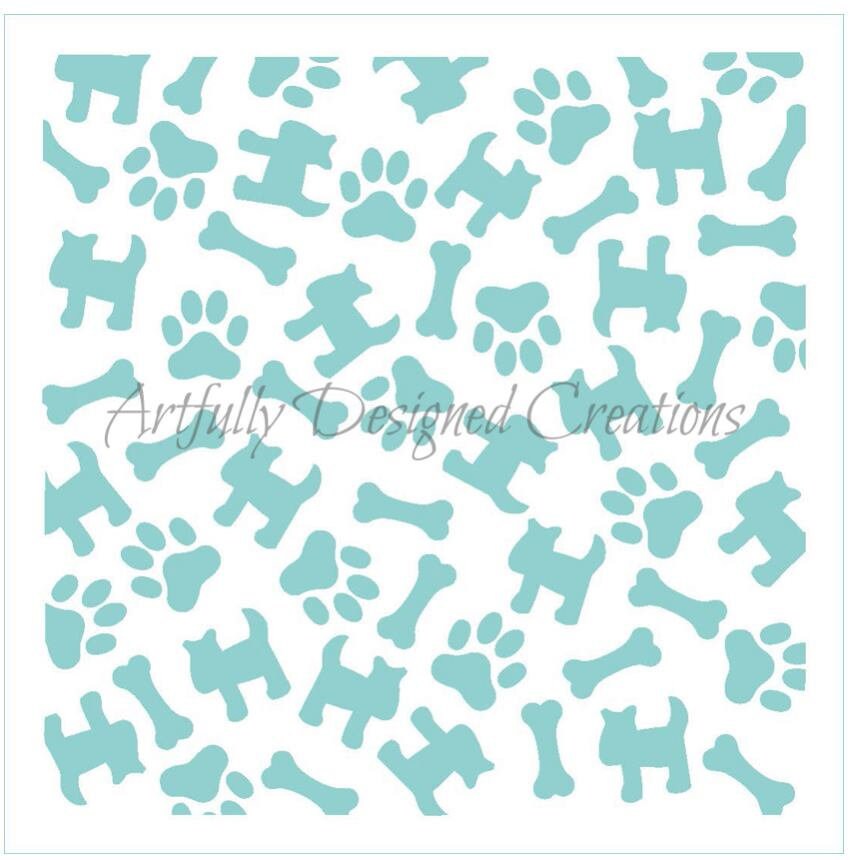 Blue Dog Bone Background