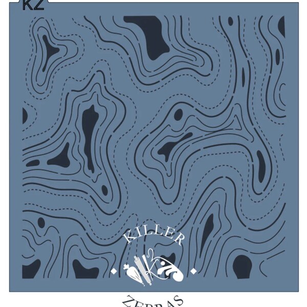 Topographic Stencil - Etsy