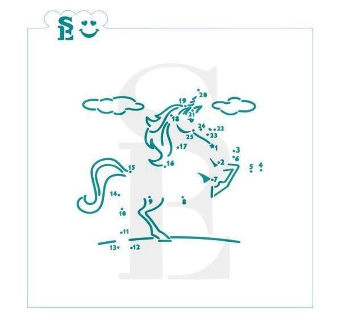 Fast Shipping Unicorn Connect The Dot PYO Stencil Paint | Etsy