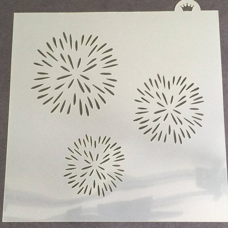 FAST SHIPPING Fireworks Stencil Fireworks Cookie Stencil | Etsy