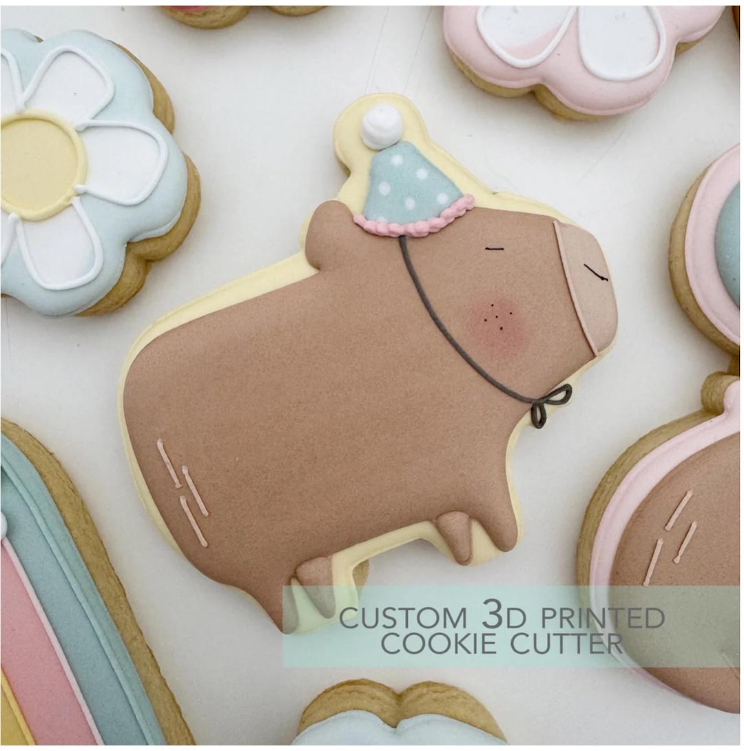FAST SHIPPING!!! Capybara With Birthday Hat Cookie Cutter, Capybara ...