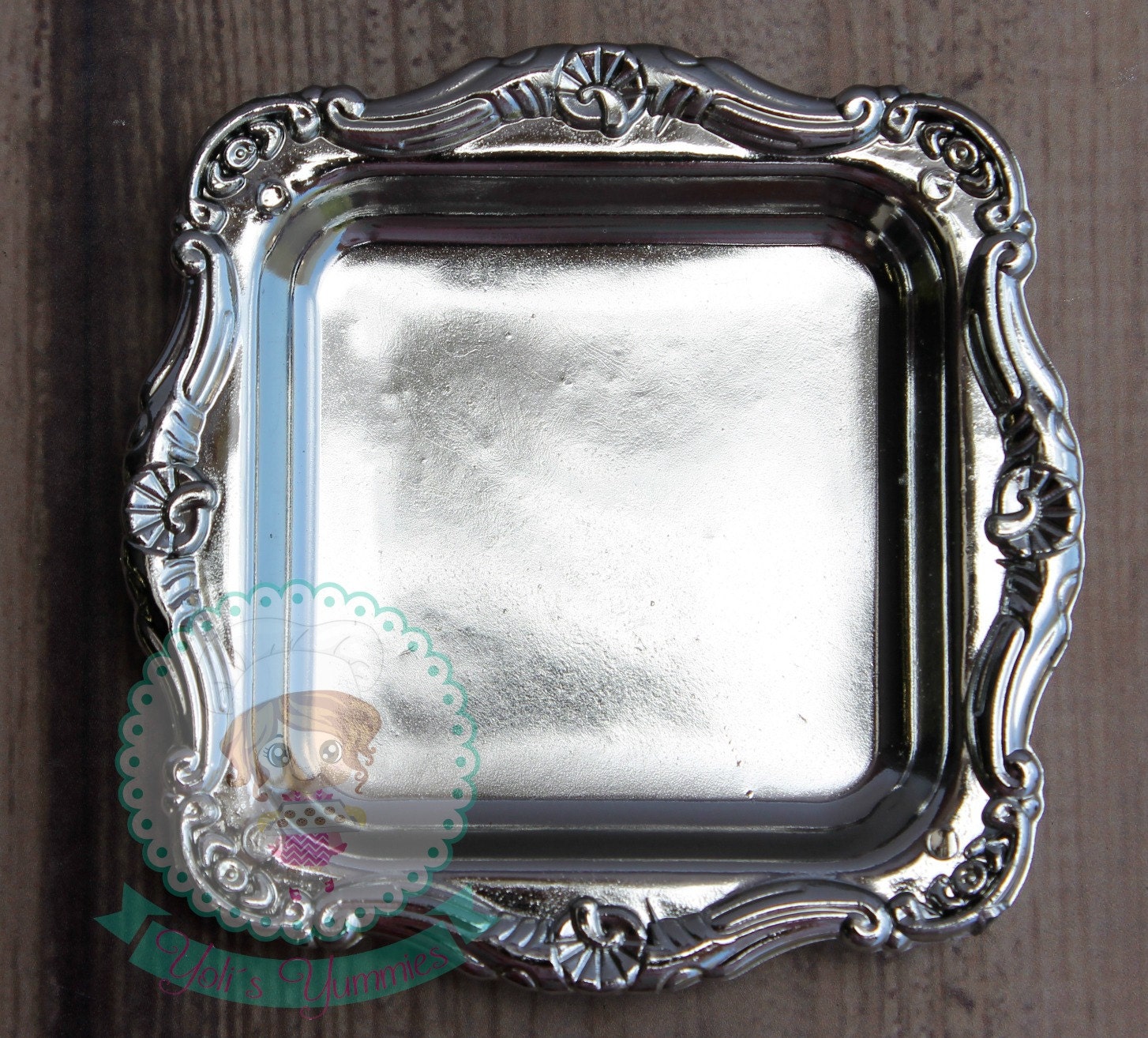 Gold or Silver Mini Square Plates 12 Pieces - Etsy