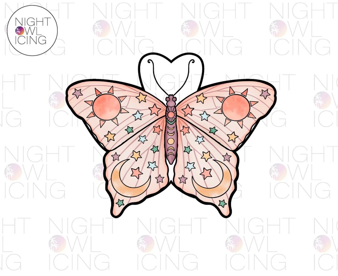 NEW Luna Moth Cookie Cutter by the Night Owl Icing, Moth Cookie Cutter ...