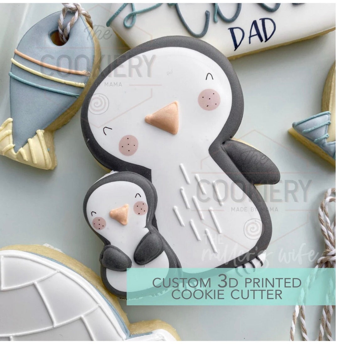 FAST SHIPPING! Penguin and Baby Cookie Cutter, Father’s Day Cookie ...
