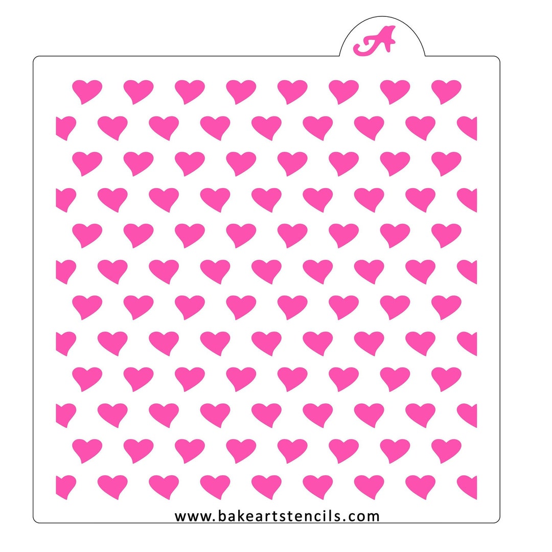 Fast Shipping!!! Slanted Hearts Stencil, Heart Stencil, Hearts Stencil ...