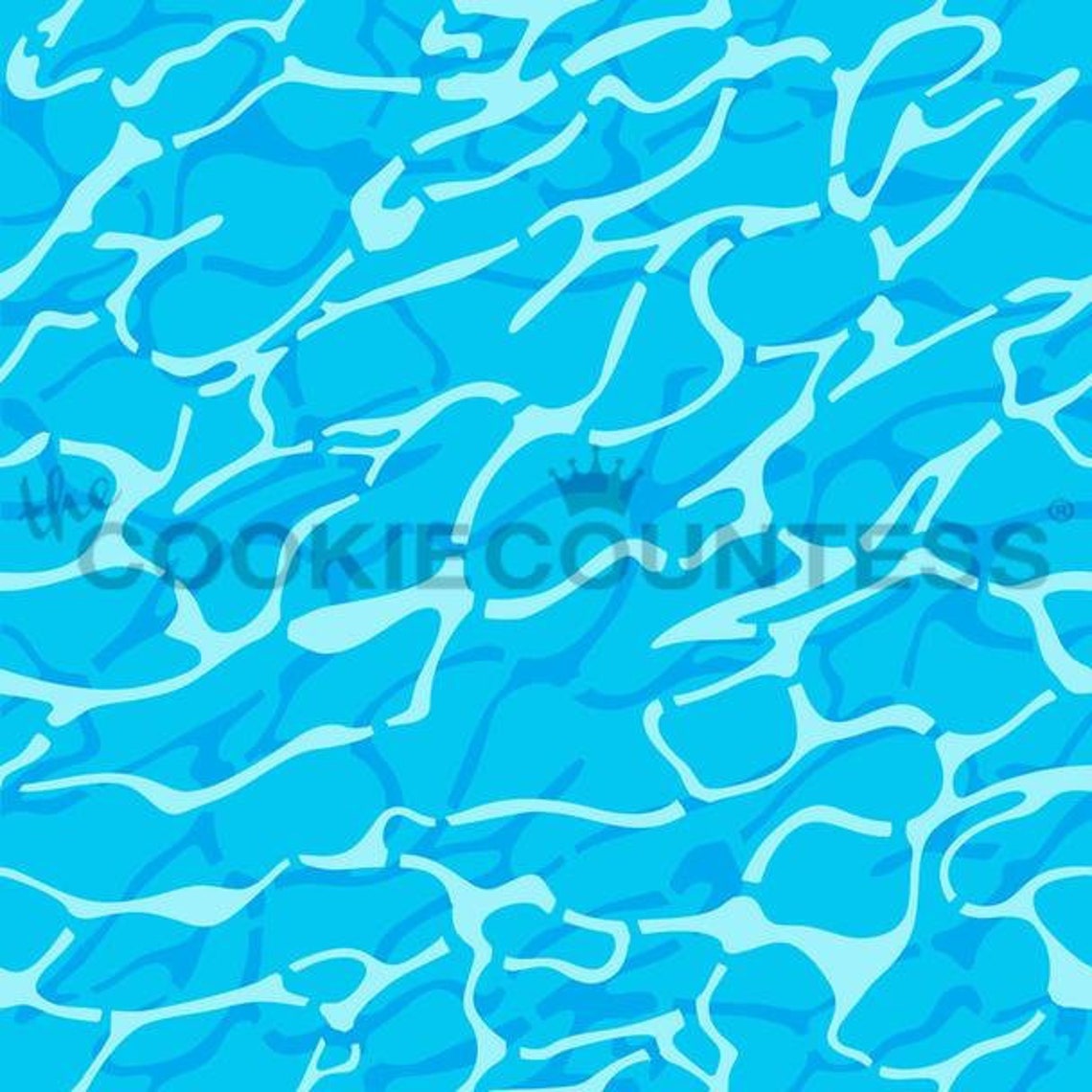 FAST SHIPPING Water Pattern Stencil Pool Water Stencil - Etsy