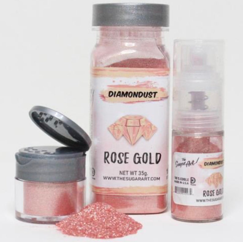 FAST SHIPPING Rose Gold Diamond Dust the Sugar Art Edible - Etsy