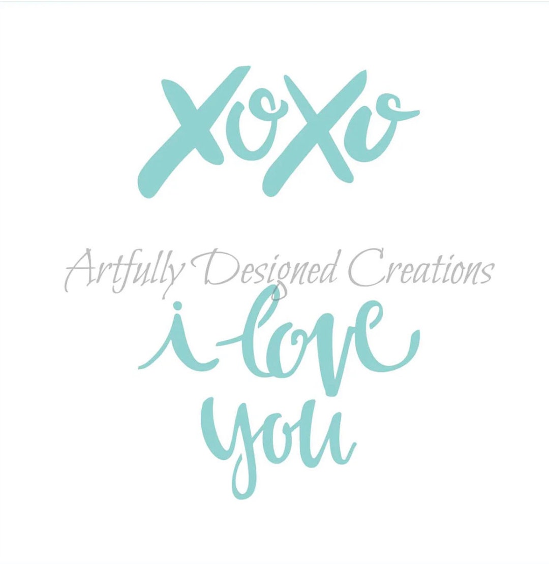 Fast Shipping!! Love Sentiments Cookie Stencil, Love Cookie Stencil ...
