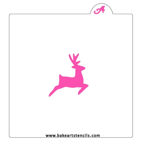 Fast Shipping Flying Reindeer Stencil Cookie Stencil | Etsy
