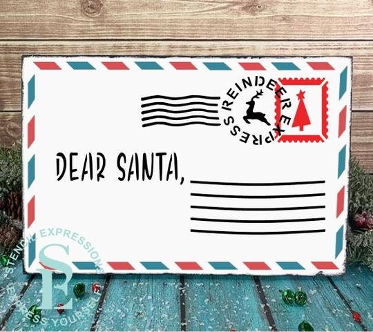 FAST SHIPPING Dear Santa Postcard/Letter Layered Stencil Set | Etsy