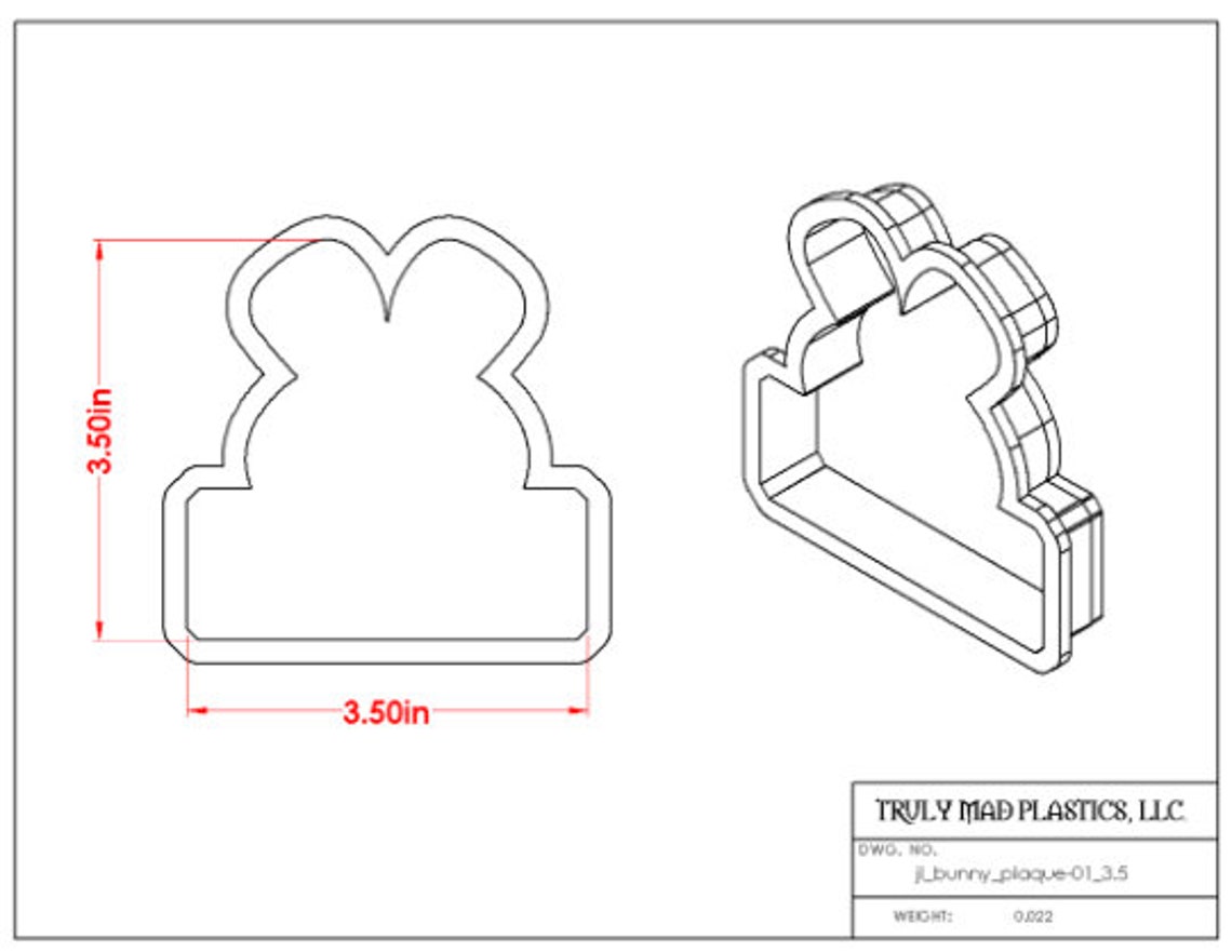 Fast Shipping JL Bunny Plaque 01 Cookie Cutter Easter - Etsy
