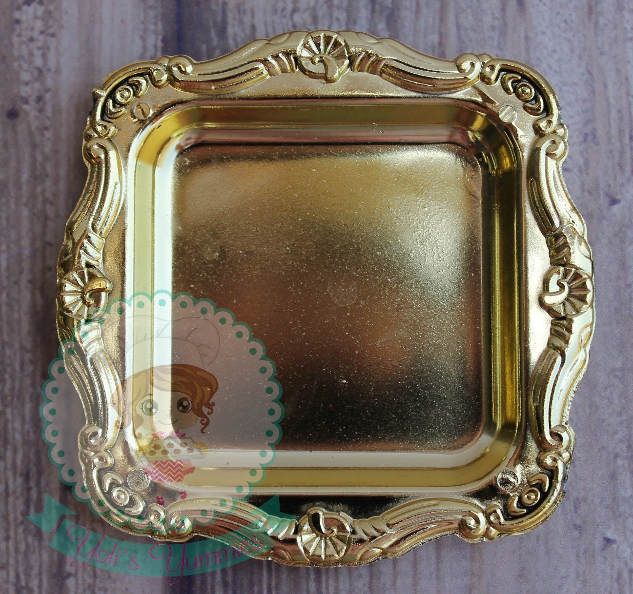 Gold or Silver Mini Square Plates 12 Pieces - Etsy