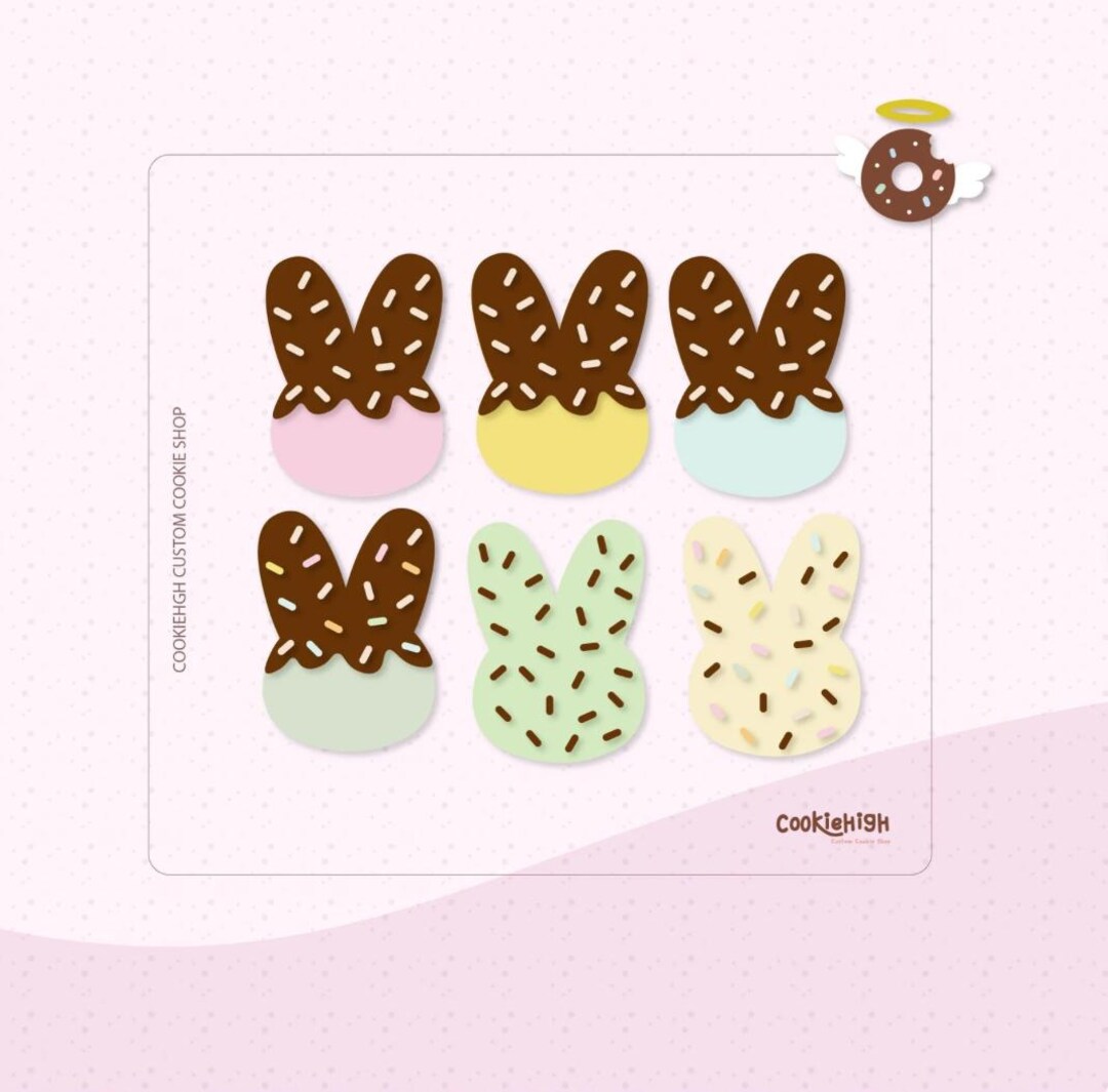 Peep Bunny Candy Cookie Cutter by Cookie High, Easter Peeps Cookie ...