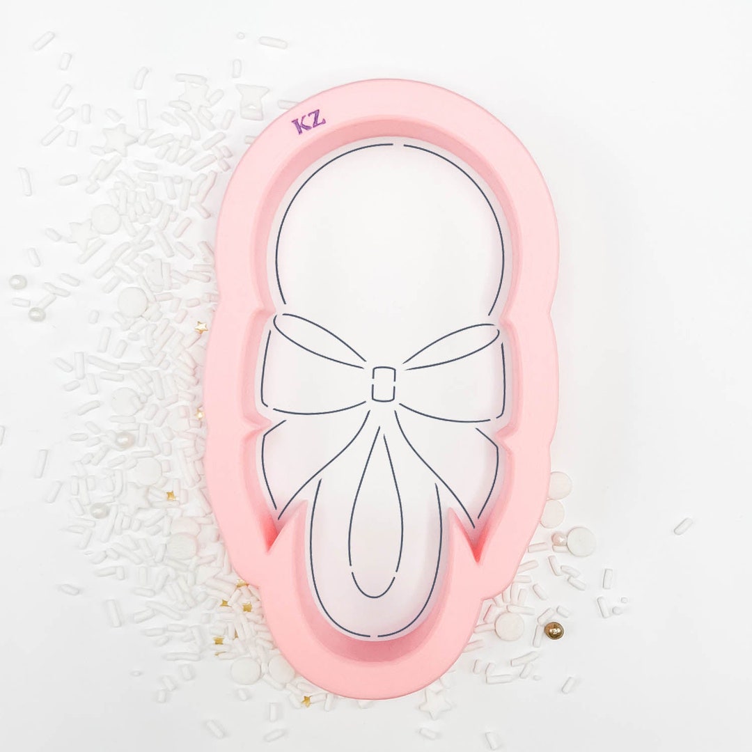 Fast Shipping!! Rattle With Bow Stencil and Cookie Cutter, Rattle ...