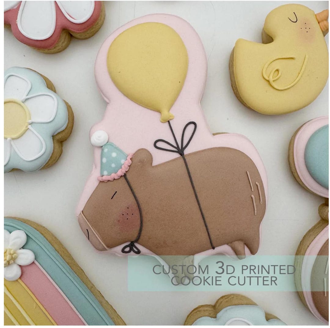 FAST SHIPPING!!! Capybara With Balloon and Birthday Hat and Balloon ...