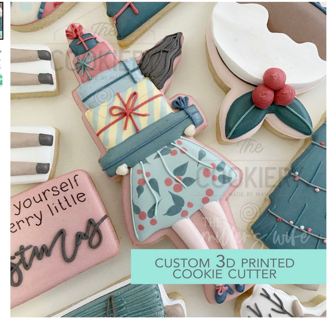 FAST SHIPPING Christmas Girl With Presents Cookie Cutter - Etsy