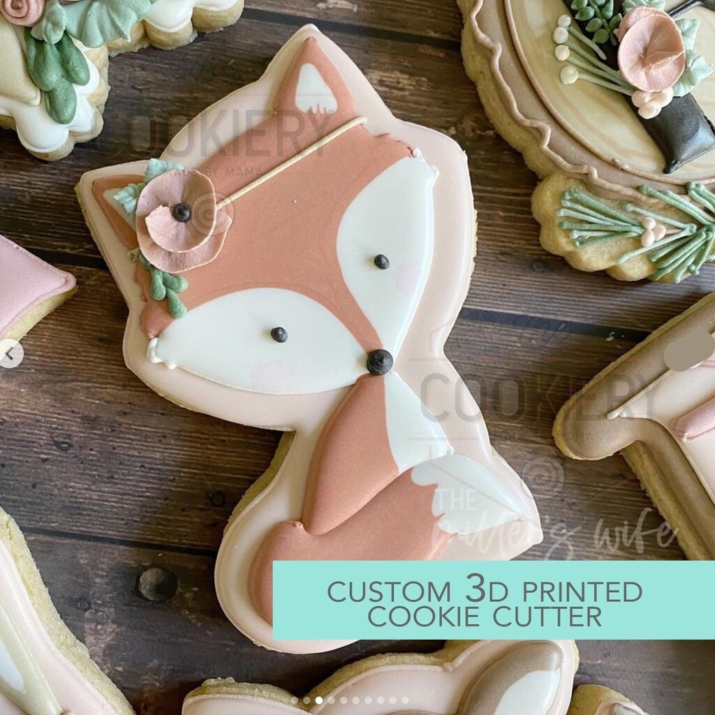 FAST SHIPPING Woodland Fox Cutter Fox Cookie Cutter | Etsy