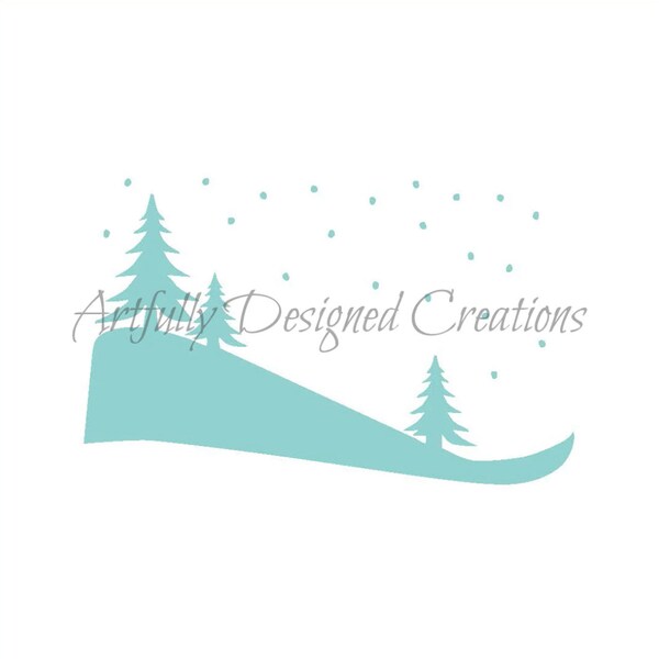 Winter Scene Stencil - Etsy