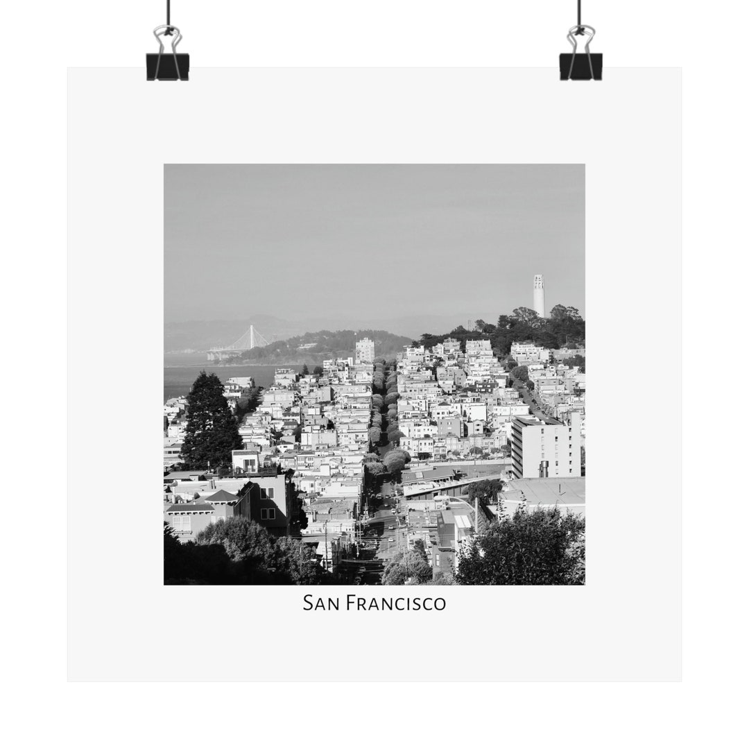 San Francisco Poster Black and White San Francisco Poster Bay Area ...