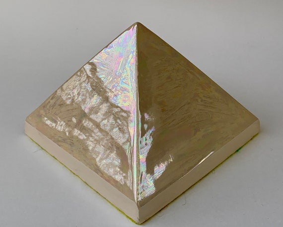 Porcelain Pyramid Creamy Ivory Iridescent Sparkly Shimmery - Etsy