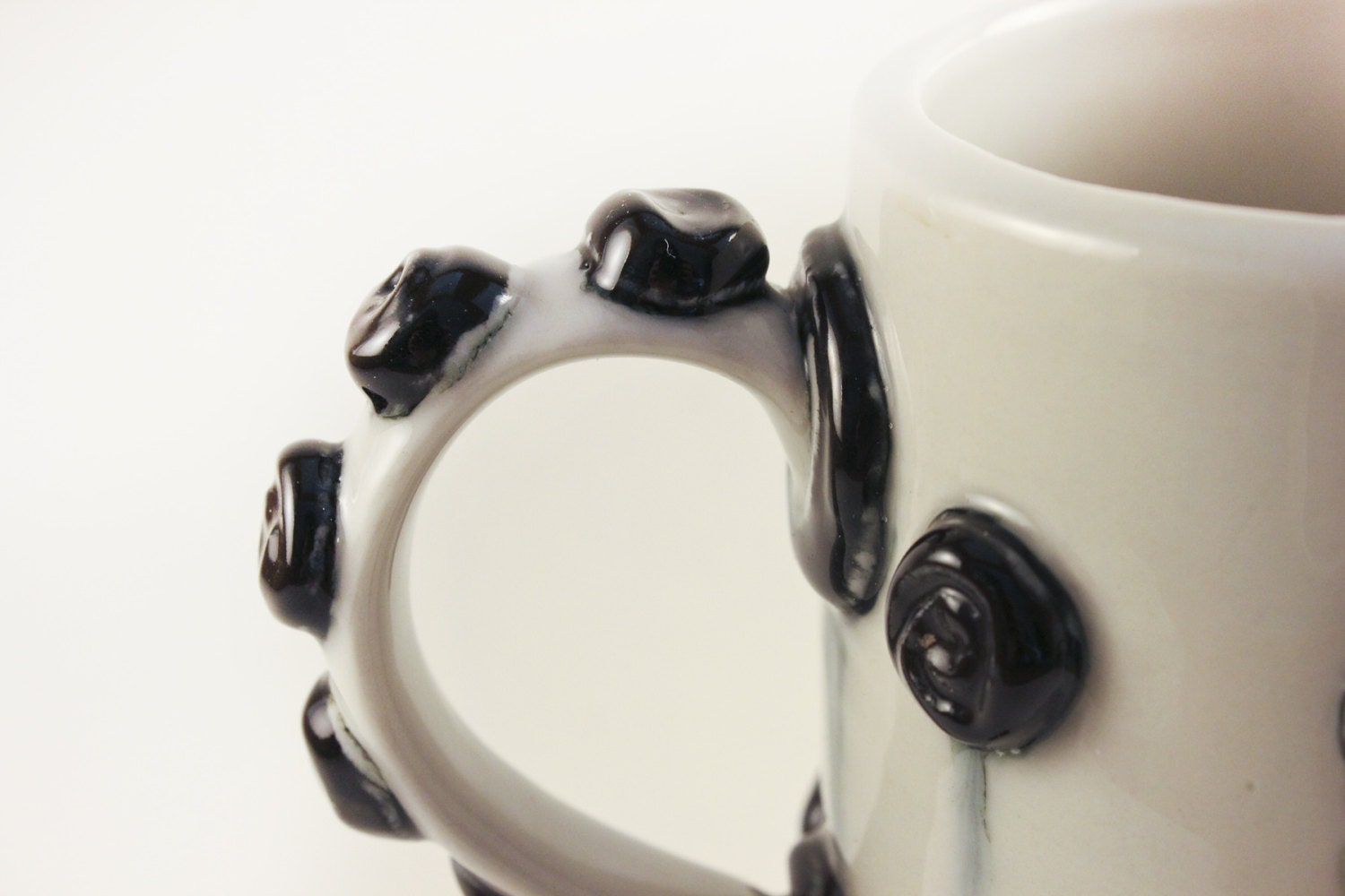 Black/white Goth Punk Porcelain Mug, Embellished With Spirals and Coils ...