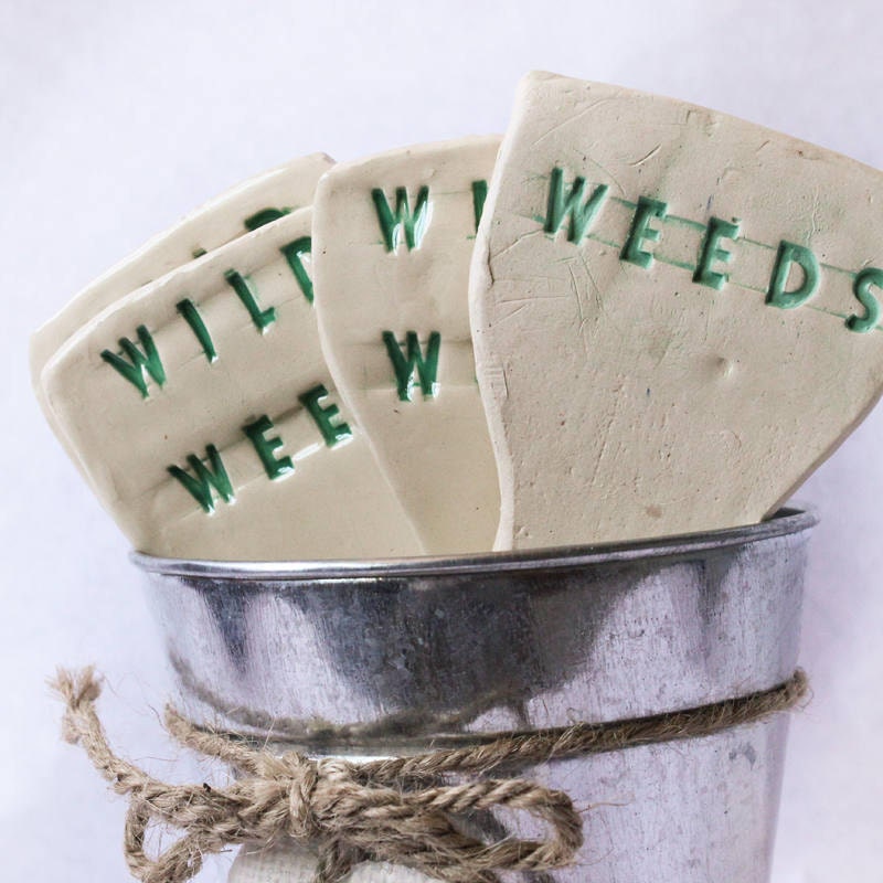 Weed Plant Stake / Garden Stake Whimsical One-of-a-kind - Etsy