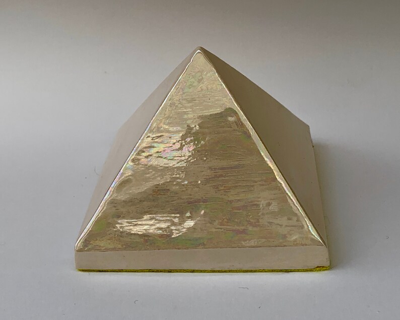 Porcelain Pyramid - Creamy Ivory Iridescent Sparkly Shimmery Glaze - Etsy
