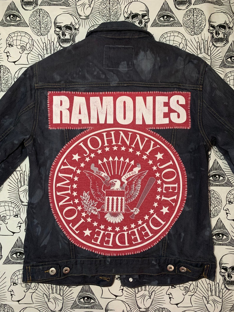 Punk Denim Jacket - Etsy