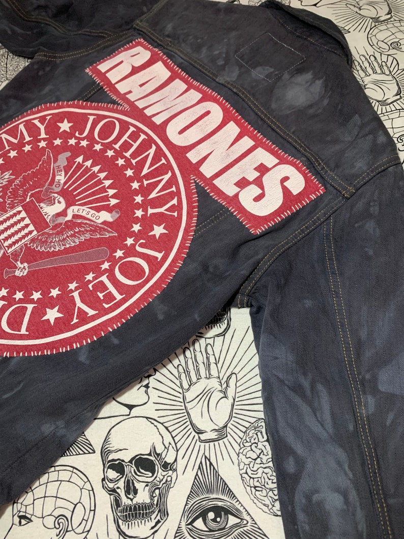 Punk Denim Jacket - Etsy