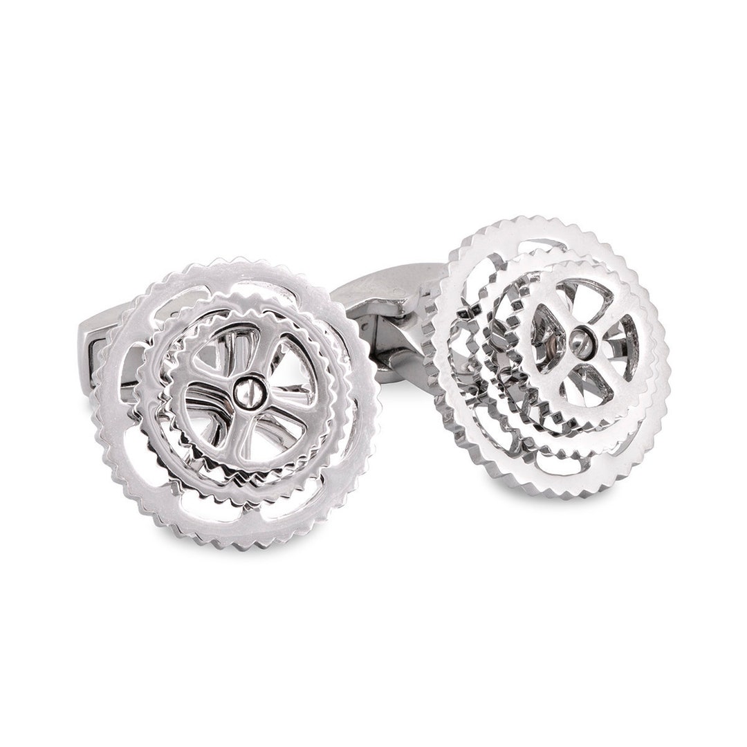 Rotatable Bicycle Gear Cufflinks, Bike Chain Cufflinks - the "gears ...