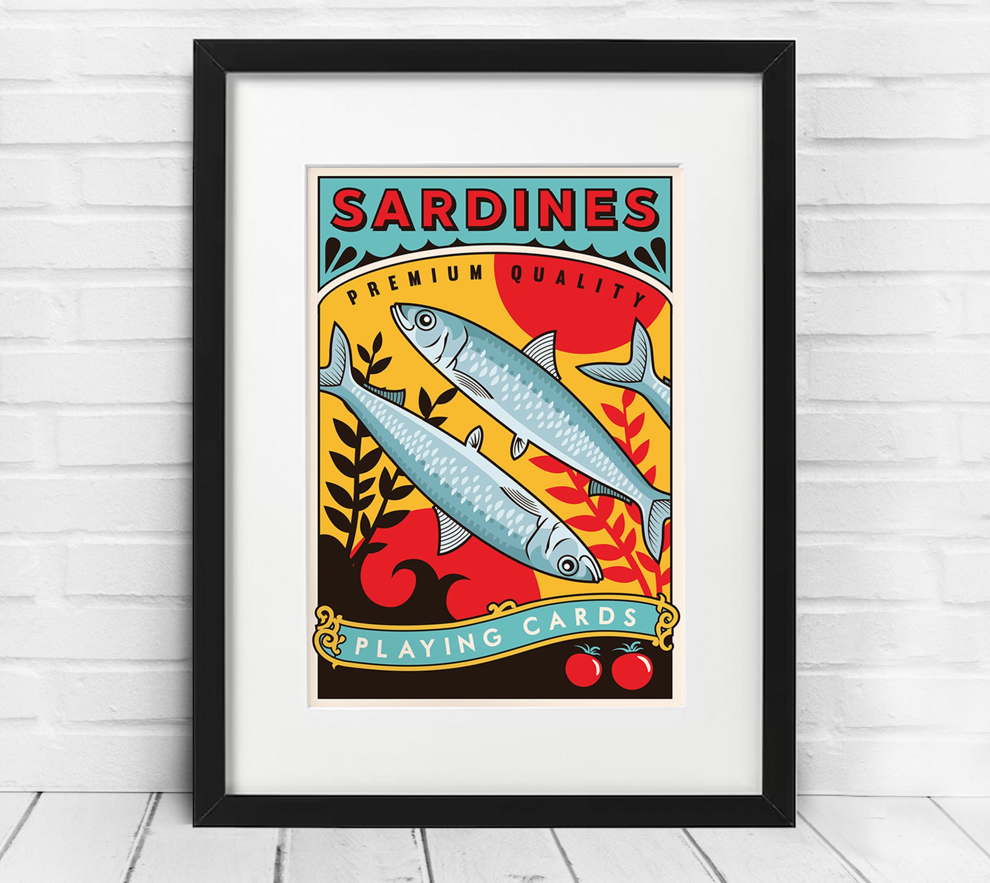 Sardines Playing Cards Signed Art Prints - Etsy