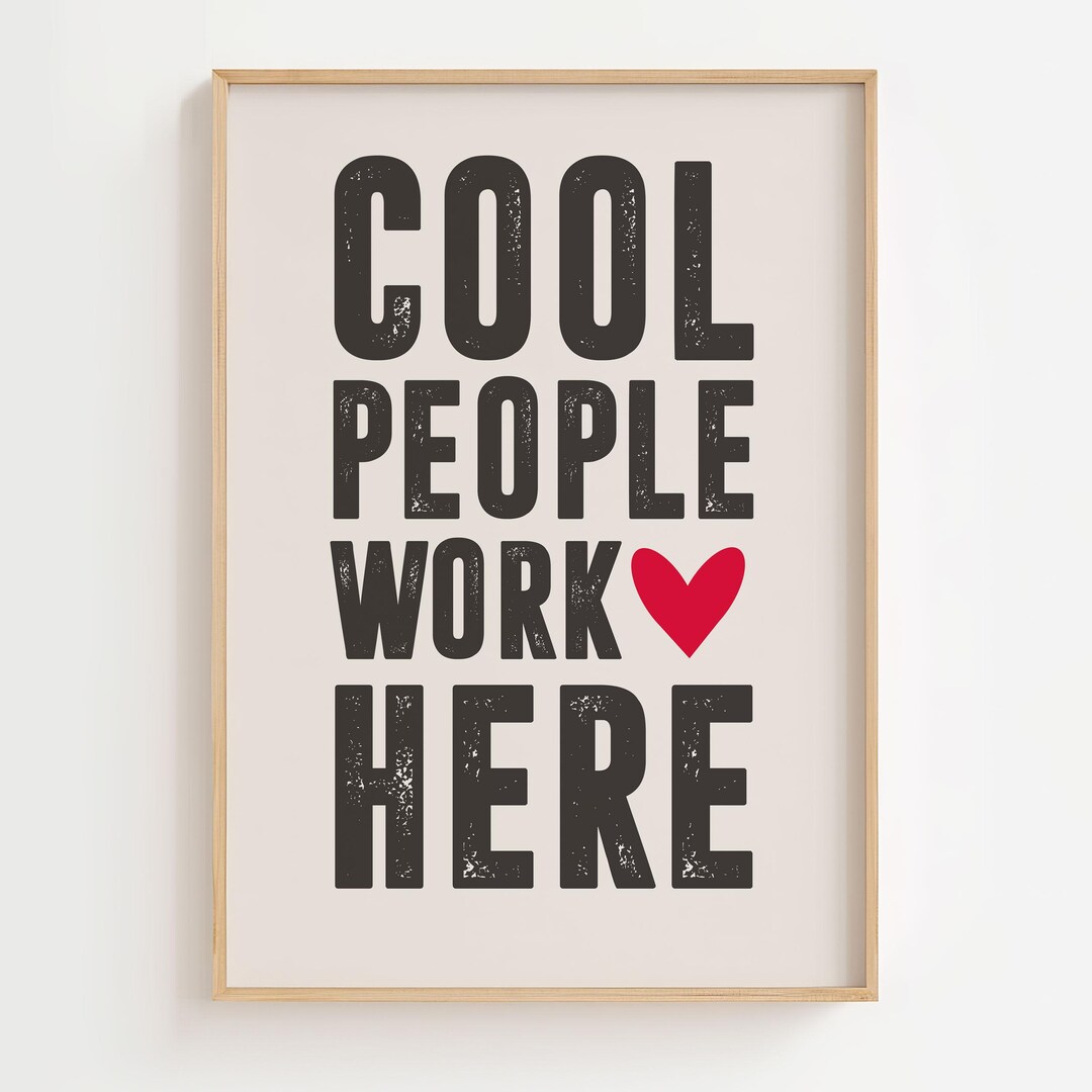 Cowork Lobby Art Print, Funny Office Wall Art, Gift for Coworker, New ...